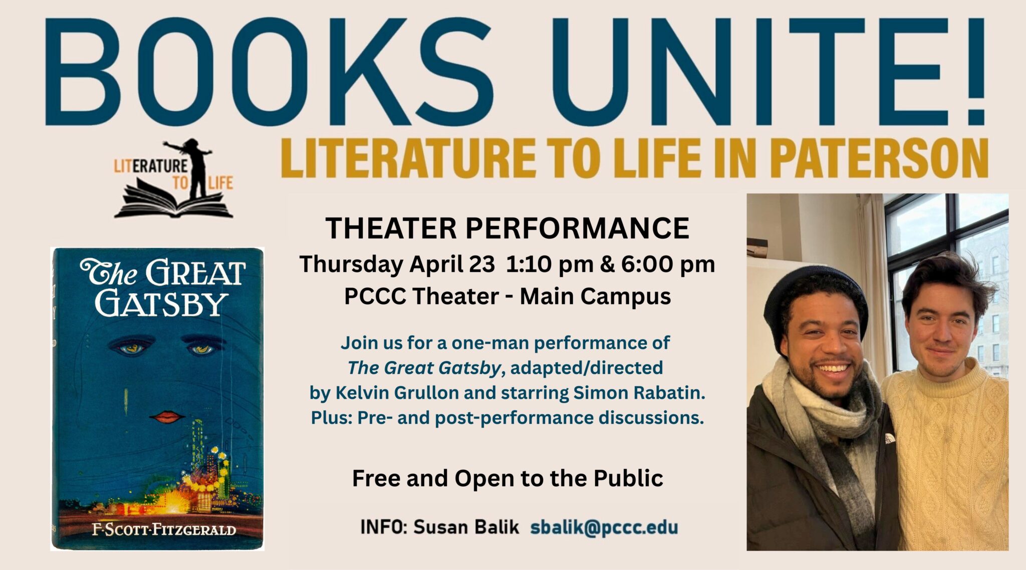 Books Unite Theater Performance: The Great Gatsby - PCCC